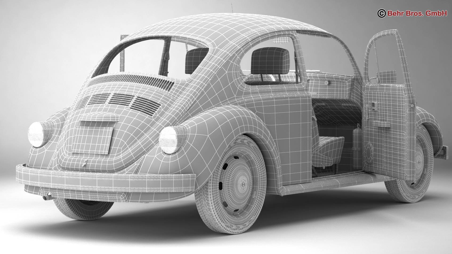 3d model volkswagen beetle 2003