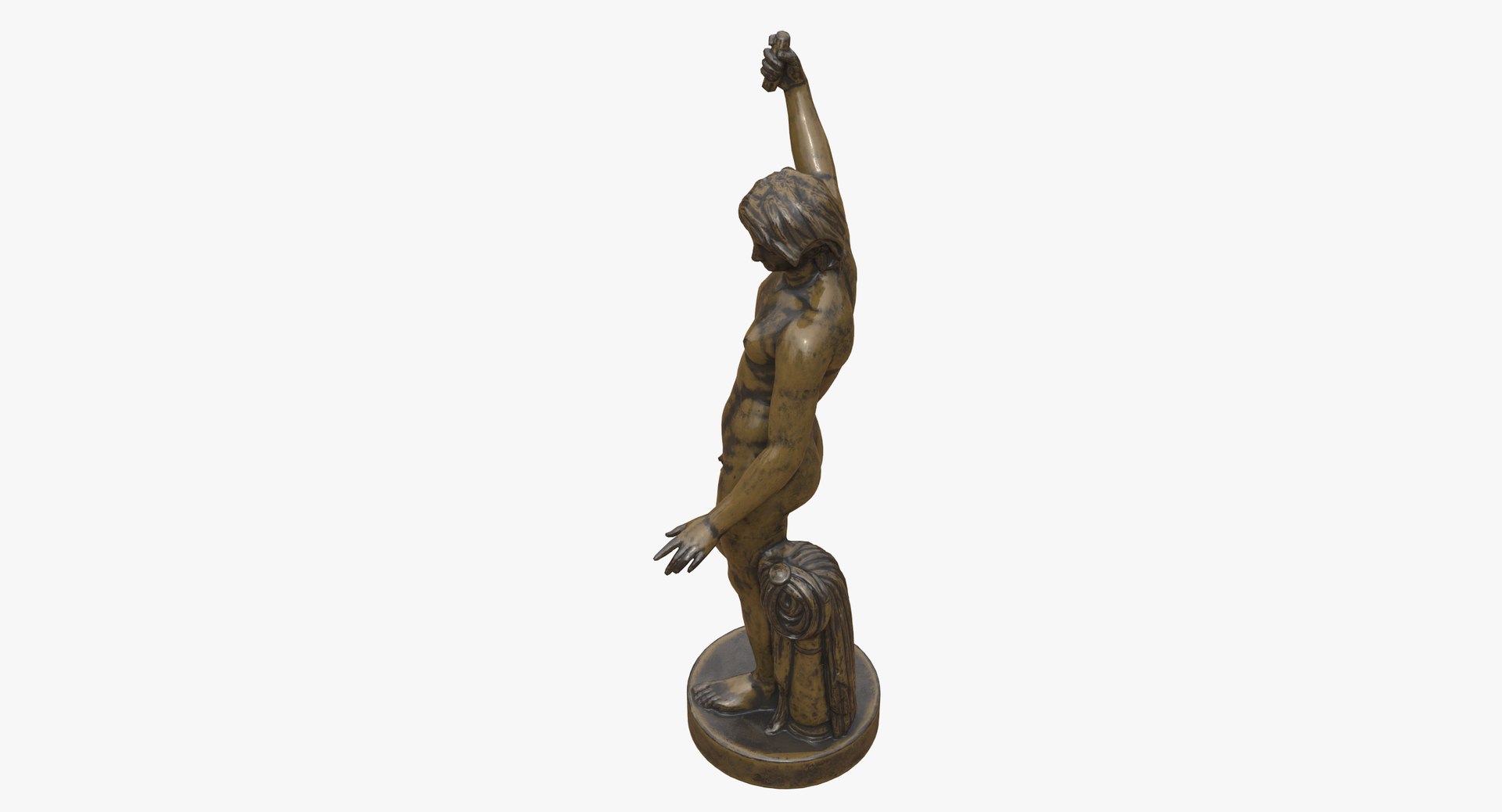 3D Standing Hermaphrodite Bronze Statue - TurboSquid 1502470