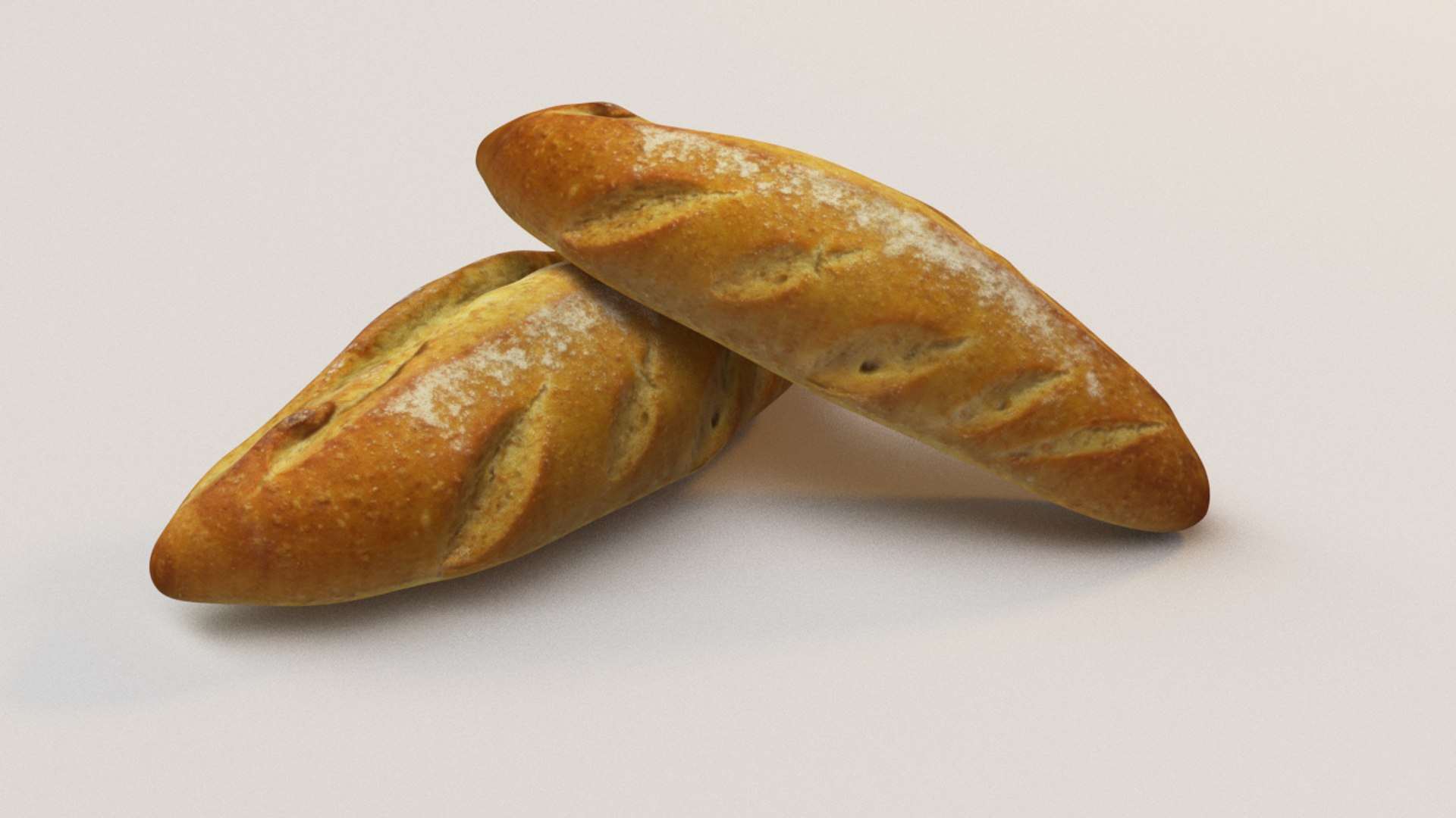 Photoscaned bolillo bread ready 3D model - TurboSquid 1348647