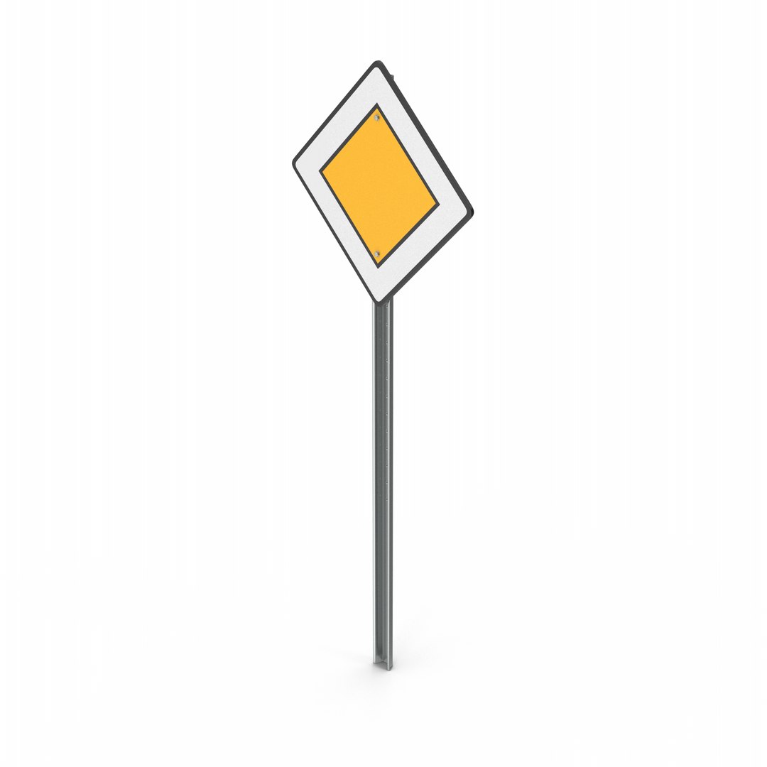 3D Main Road Sign - TurboSquid 2041154