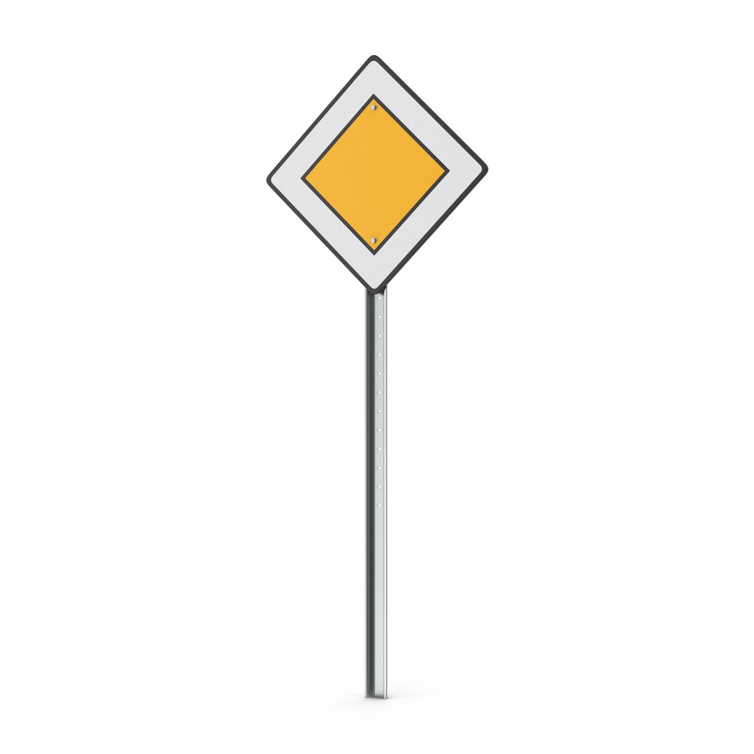 3D Main Road Sign - TurboSquid 2041154