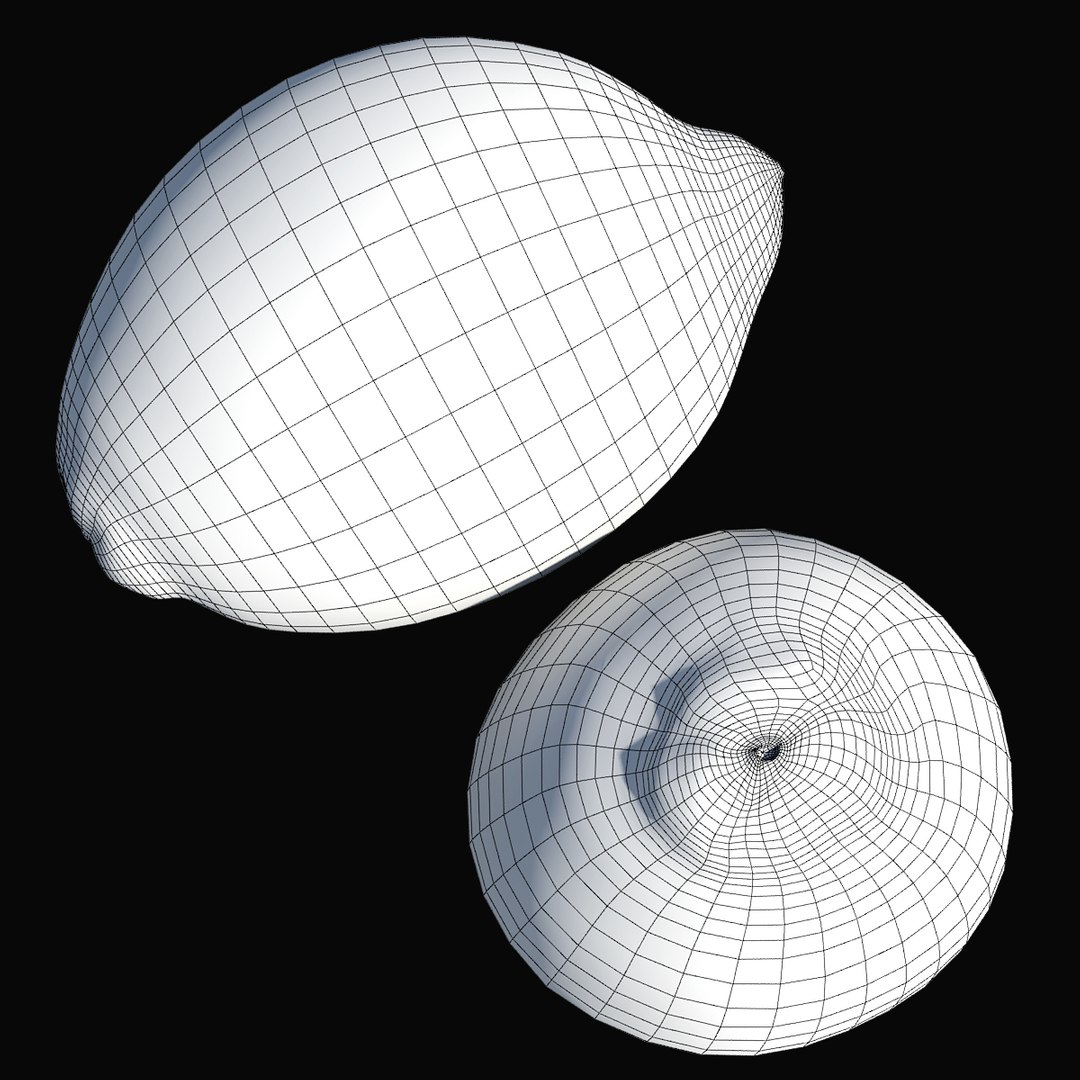 3d lemon fruit model