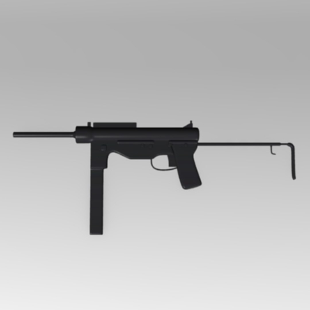 3d Model M3a1 Army Weapon