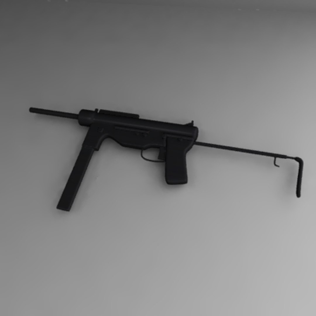 3d Model M3a1 Army Weapon