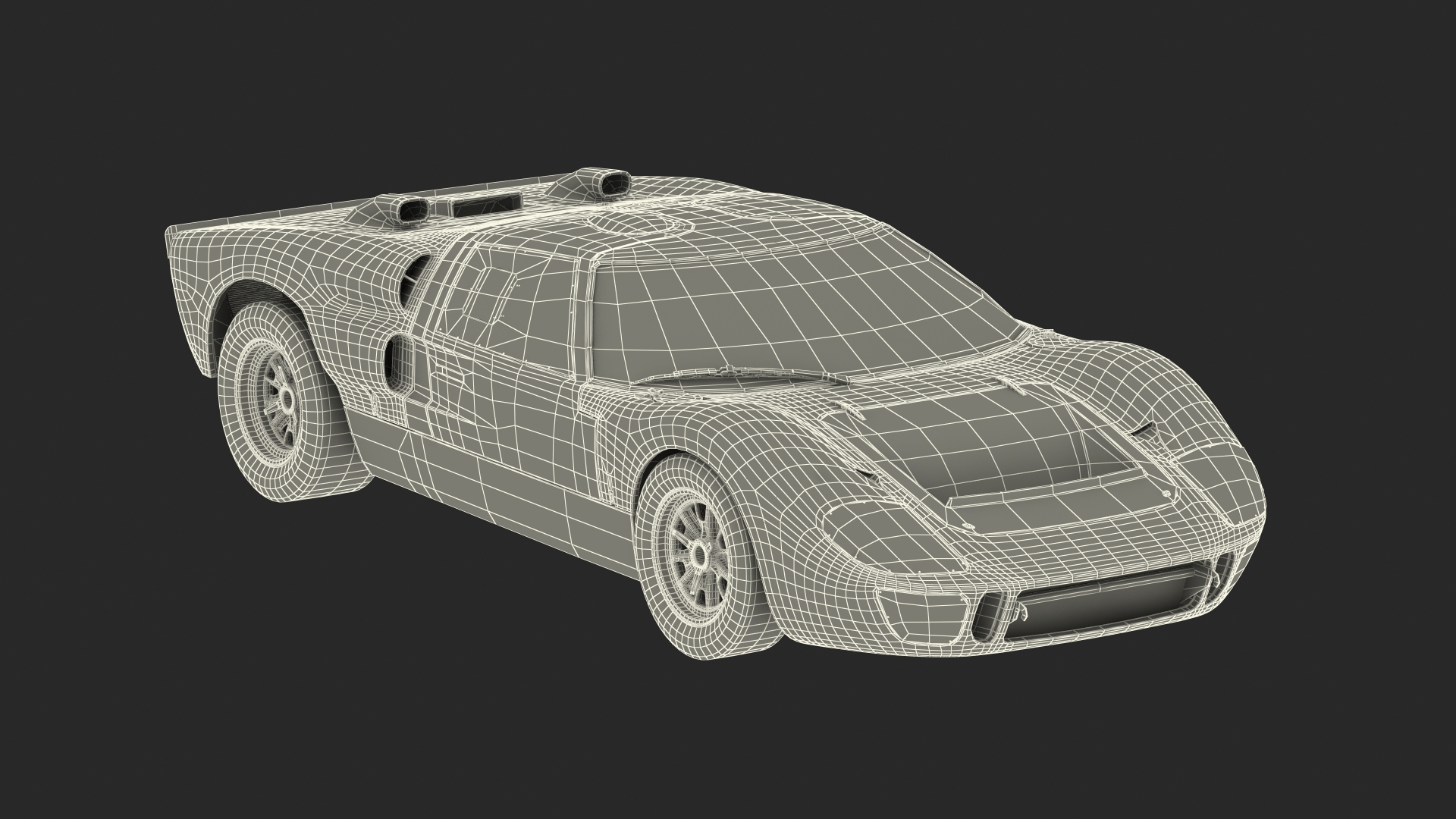 Ford GT40 Racing Car Blue 3D Model - TurboSquid 1875619