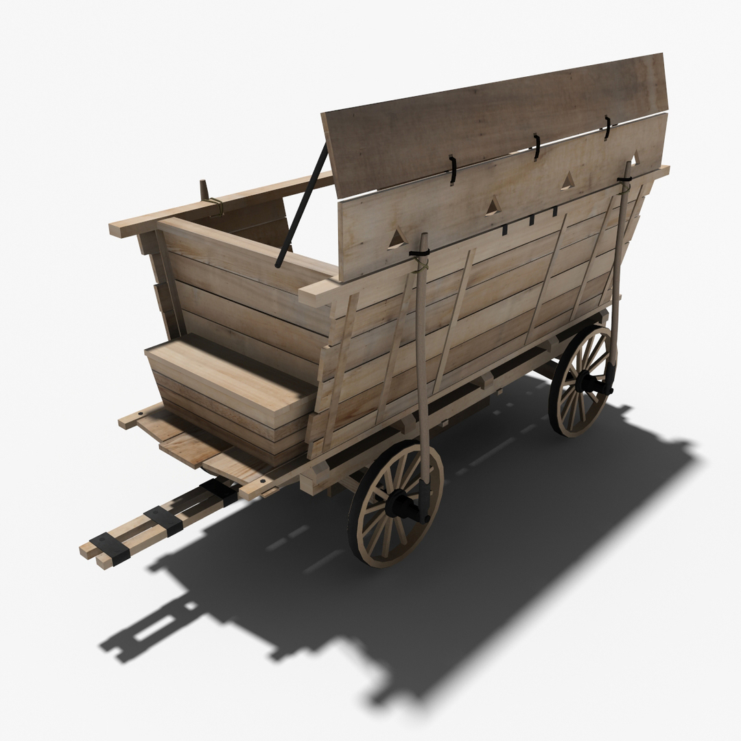 medieval war wagon 3d model