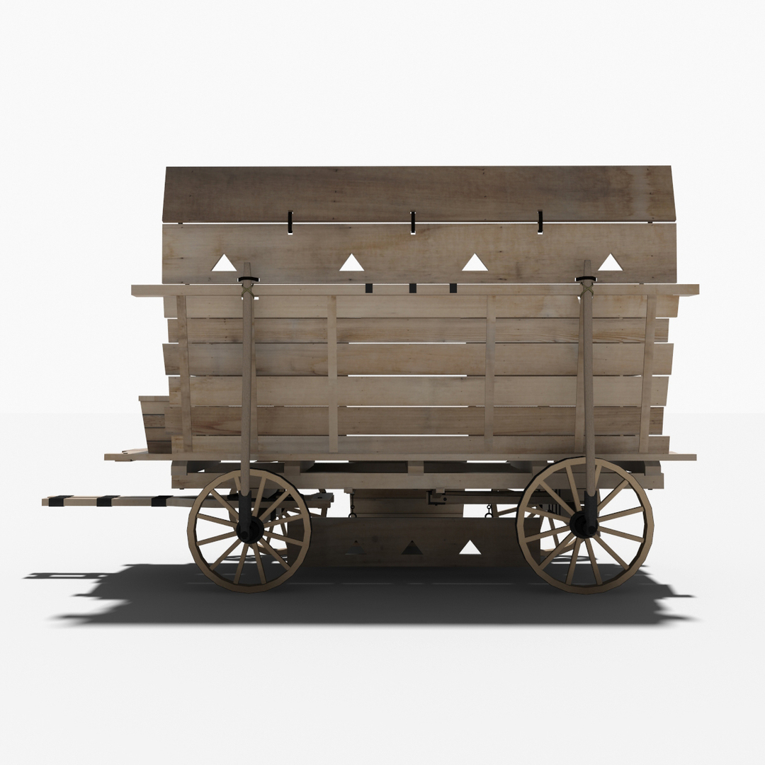 medieval war wagon 3d model