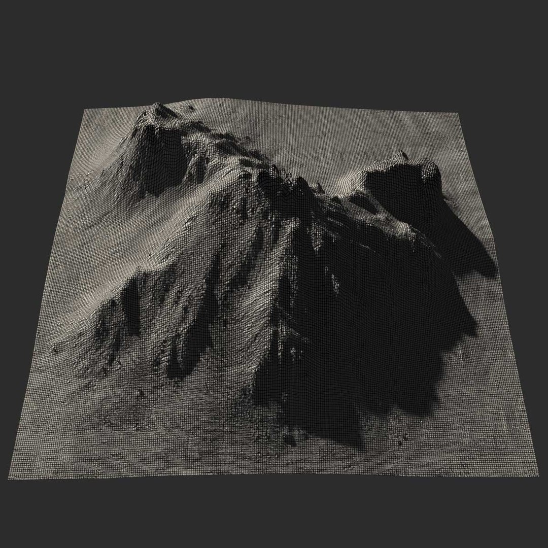 3d obj rocky mountain