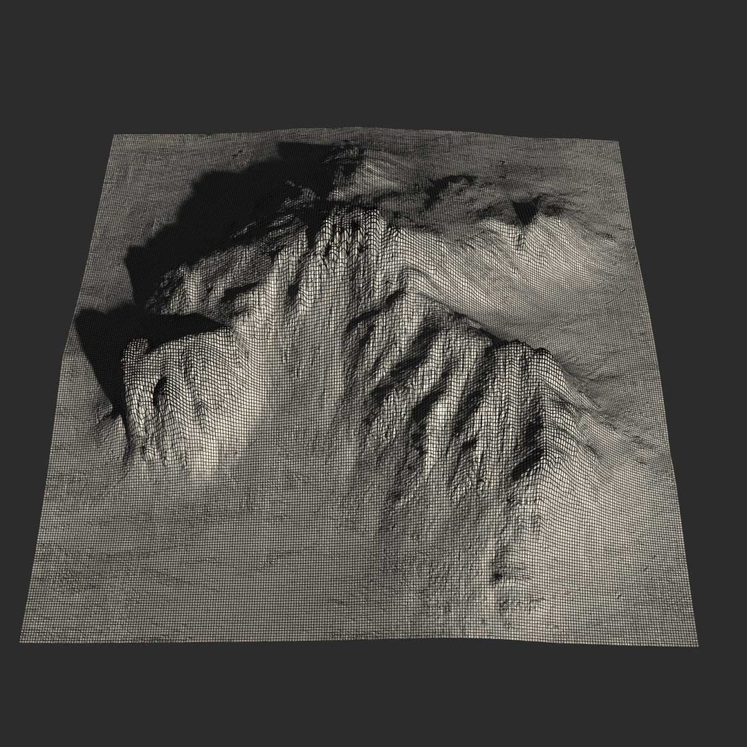 3d obj rocky mountain