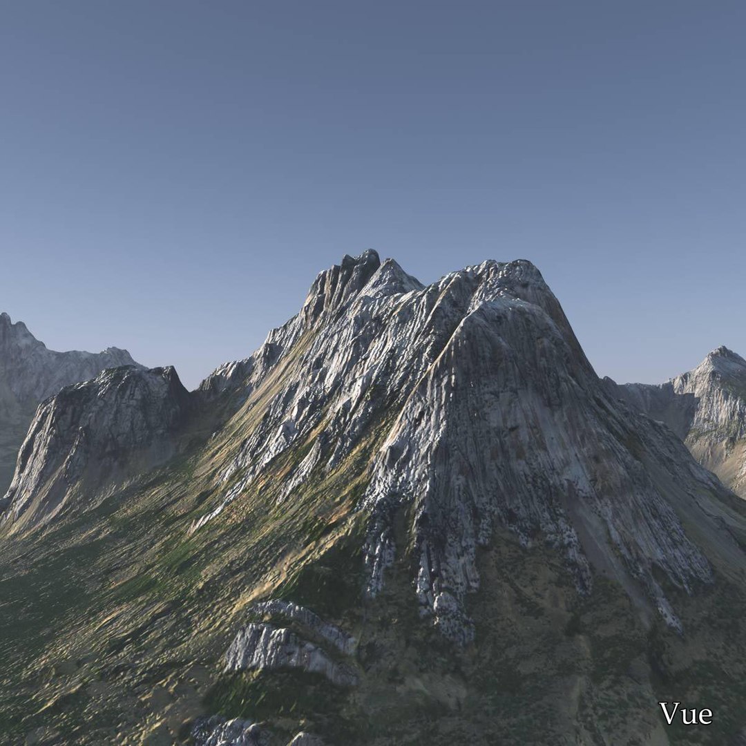 3d obj rocky mountain