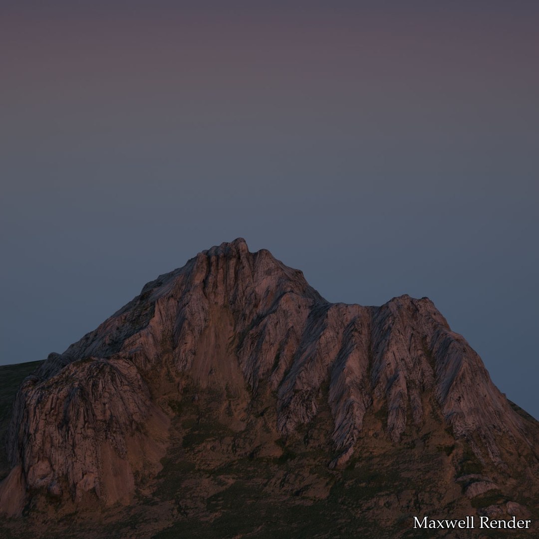 3d obj rocky mountain