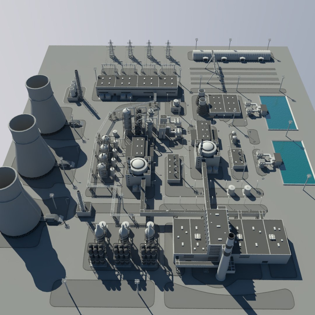 3d Model Of Nuclear Power Plant