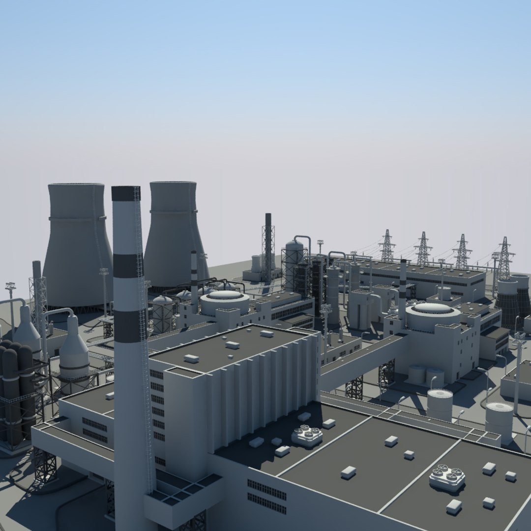 3d Model Of Nuclear Power Plant