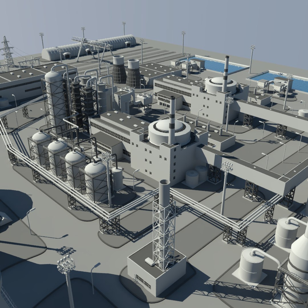 3d Model Of Nuclear Power Plant