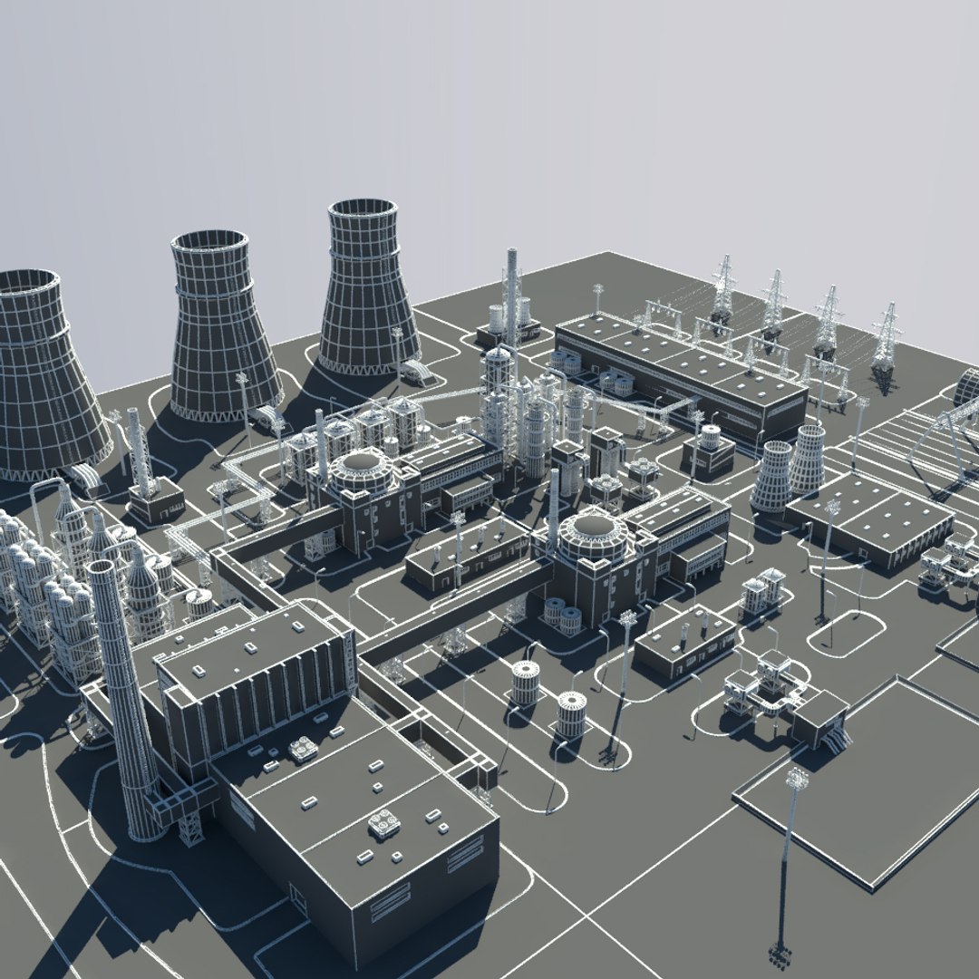 3d Model Of Nuclear Power Plant