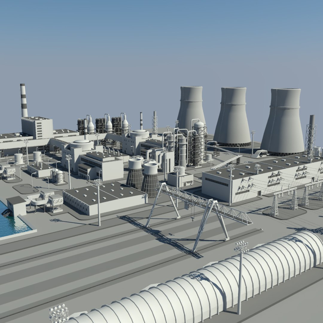 3d Model Of Nuclear Power Plant
