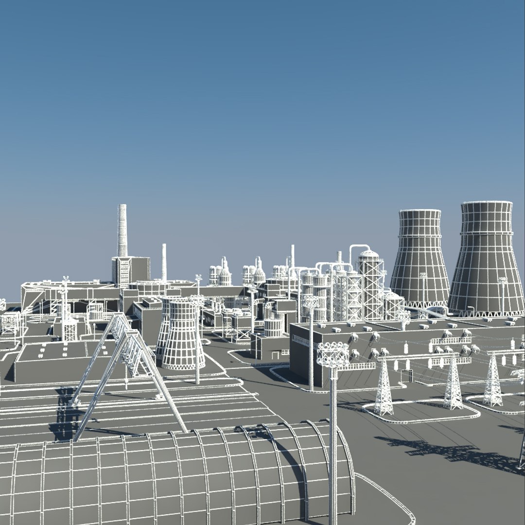 3d Model Of Nuclear Power Plant