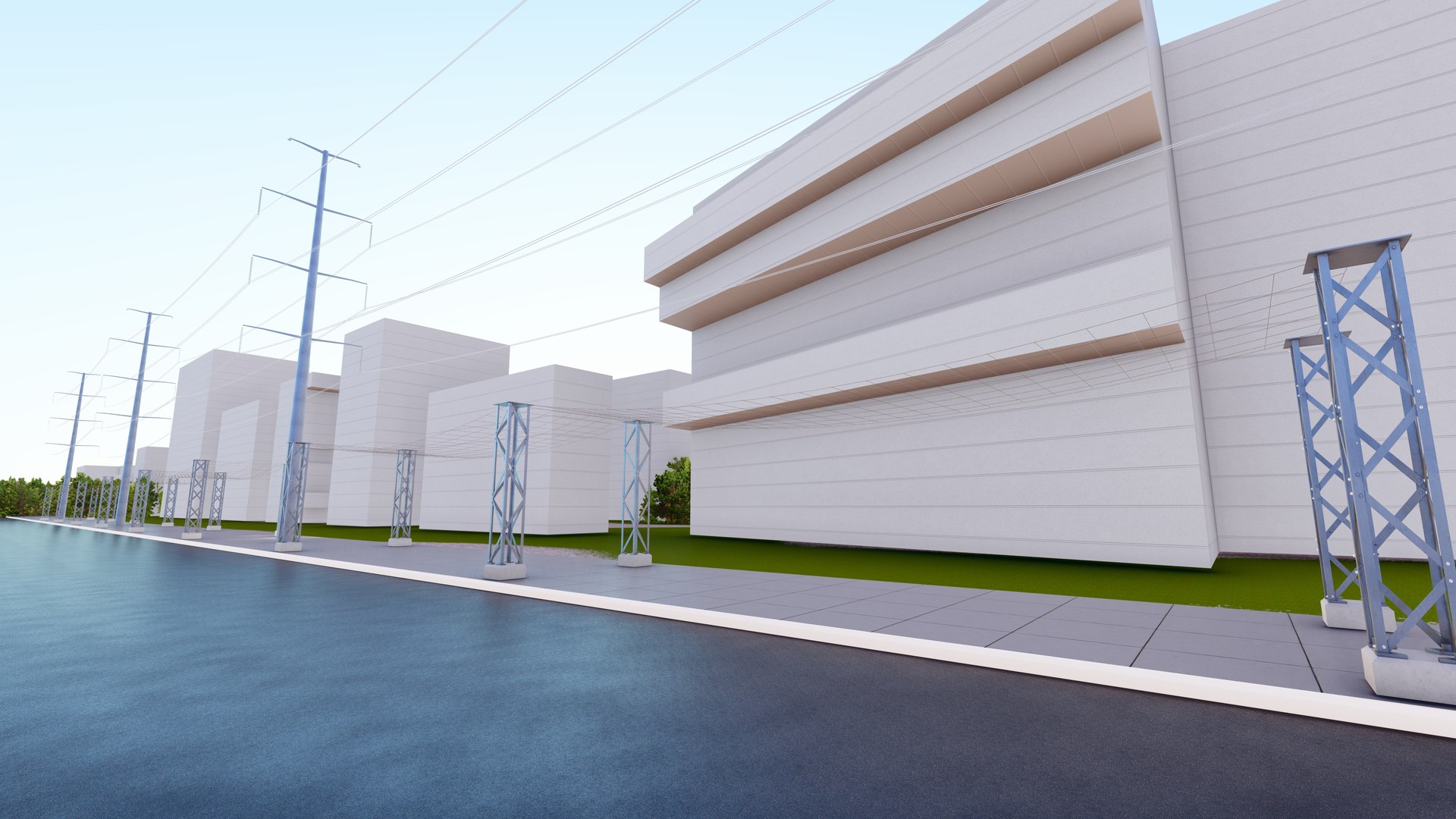 3D Model Powerline SafetyNet Infrastructure2 - TurboSquid 2256360