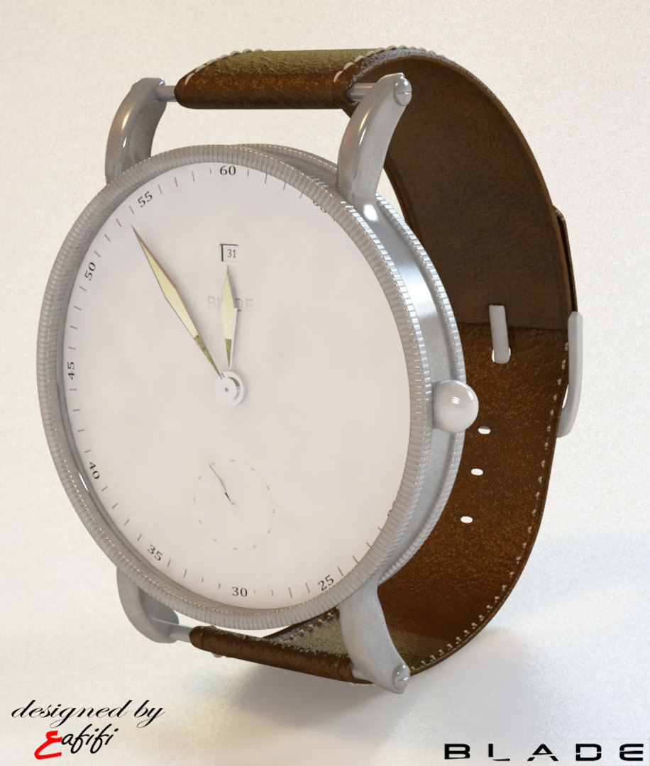 3d Blade Watch Model