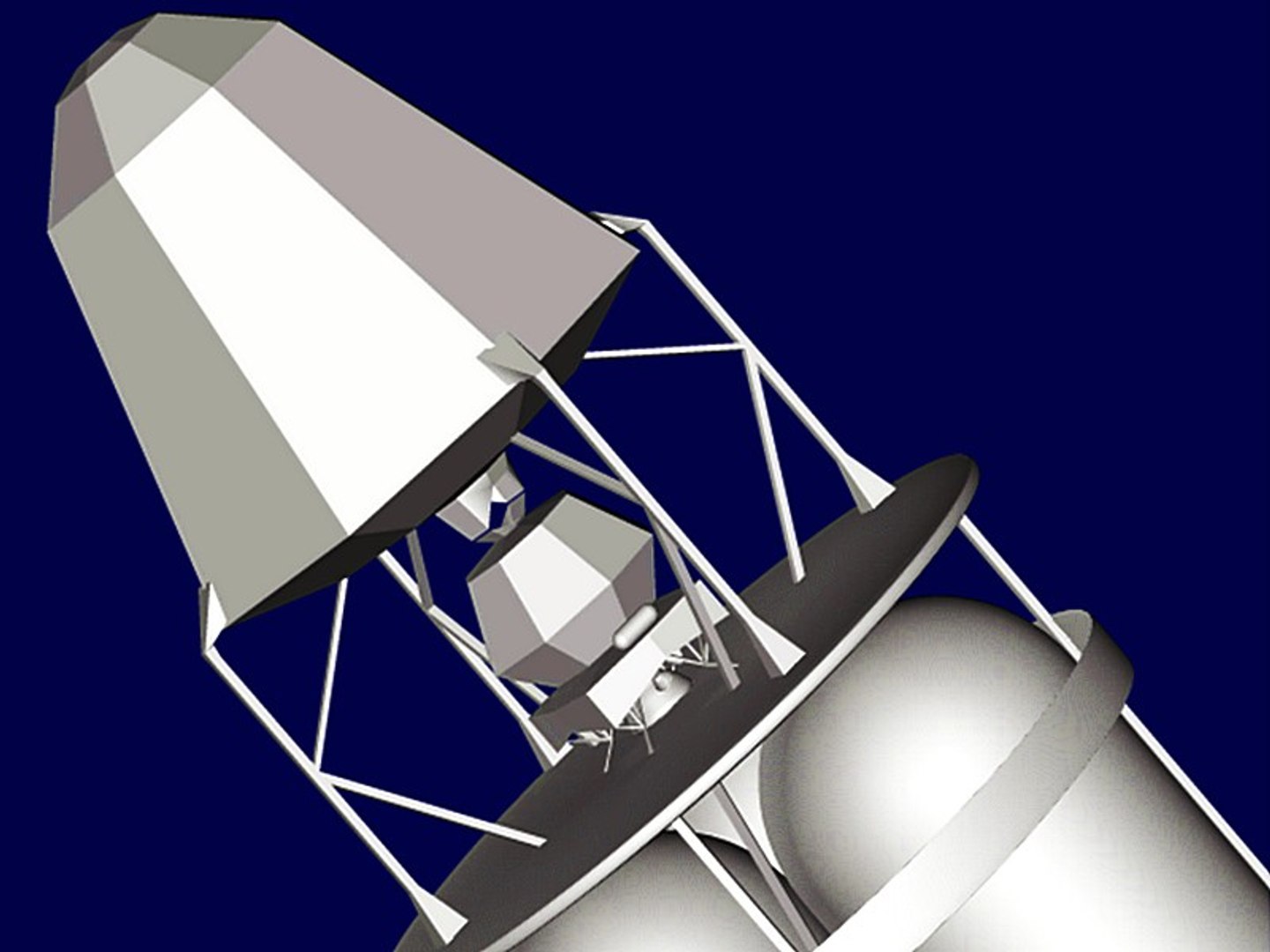Retro Space Ship 3d Model