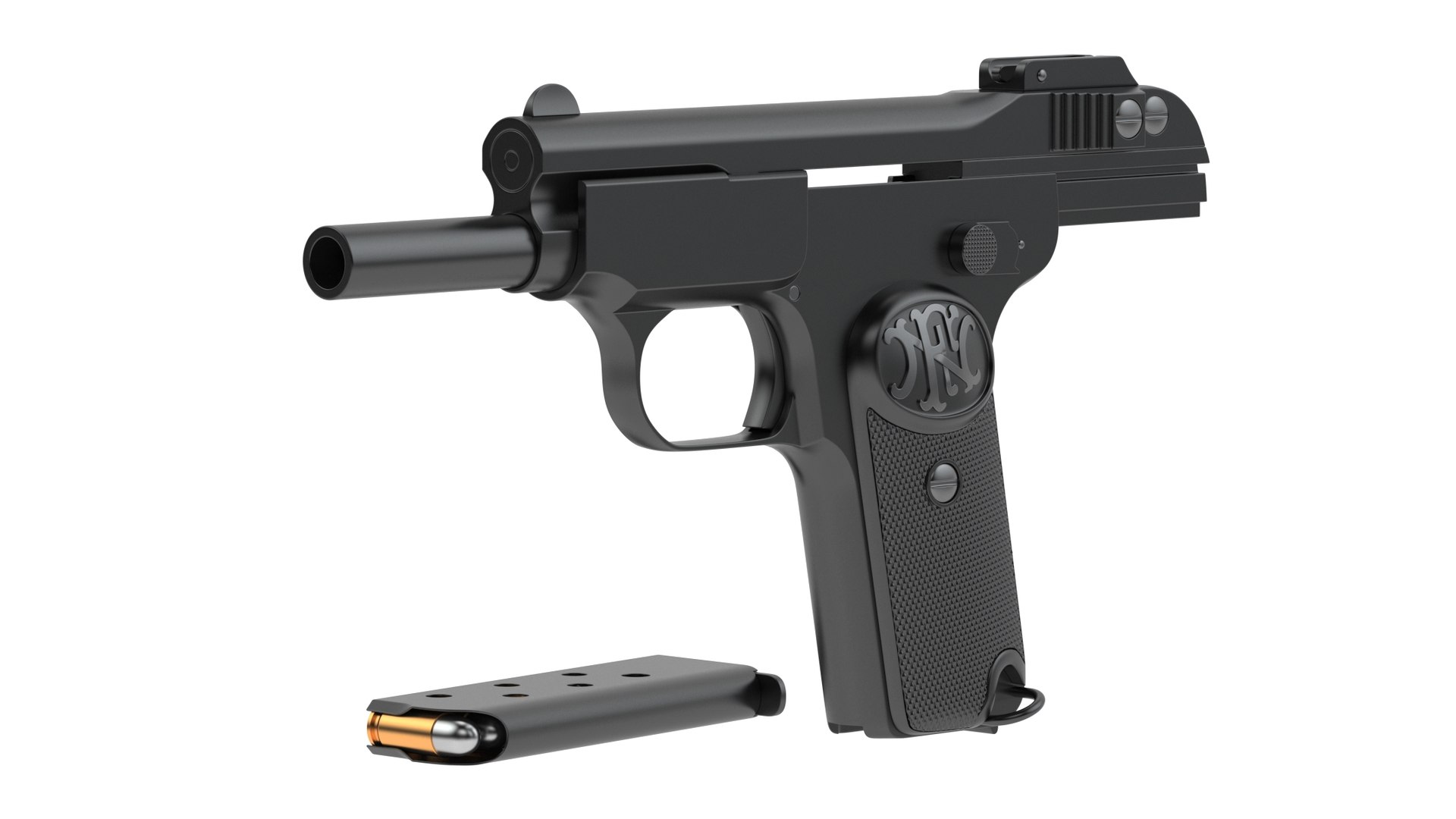 3D FN M1900 Pistol Model - TurboSquid 1769164