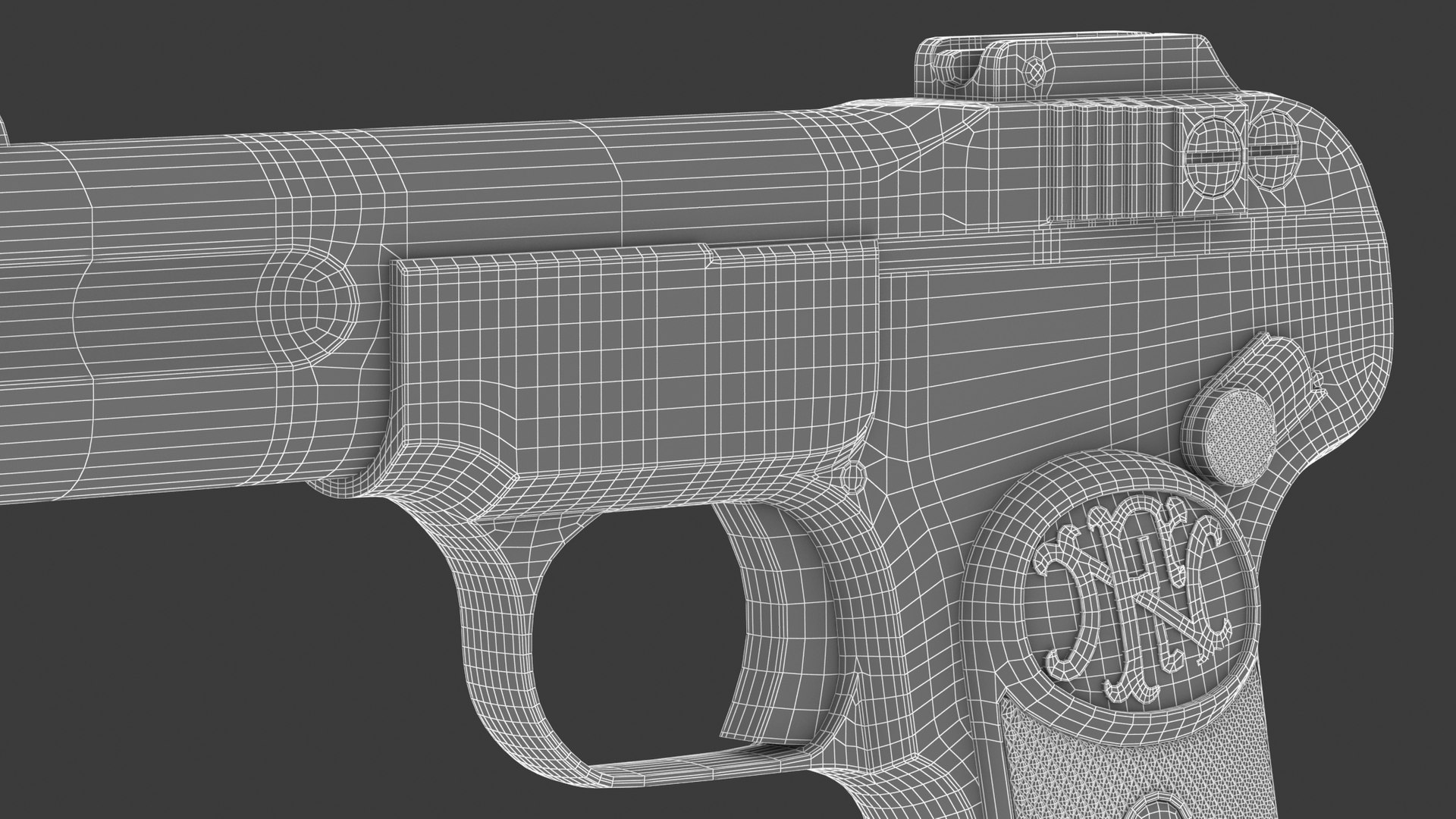 3D FN M1900 Pistol model - TurboSquid 1769164