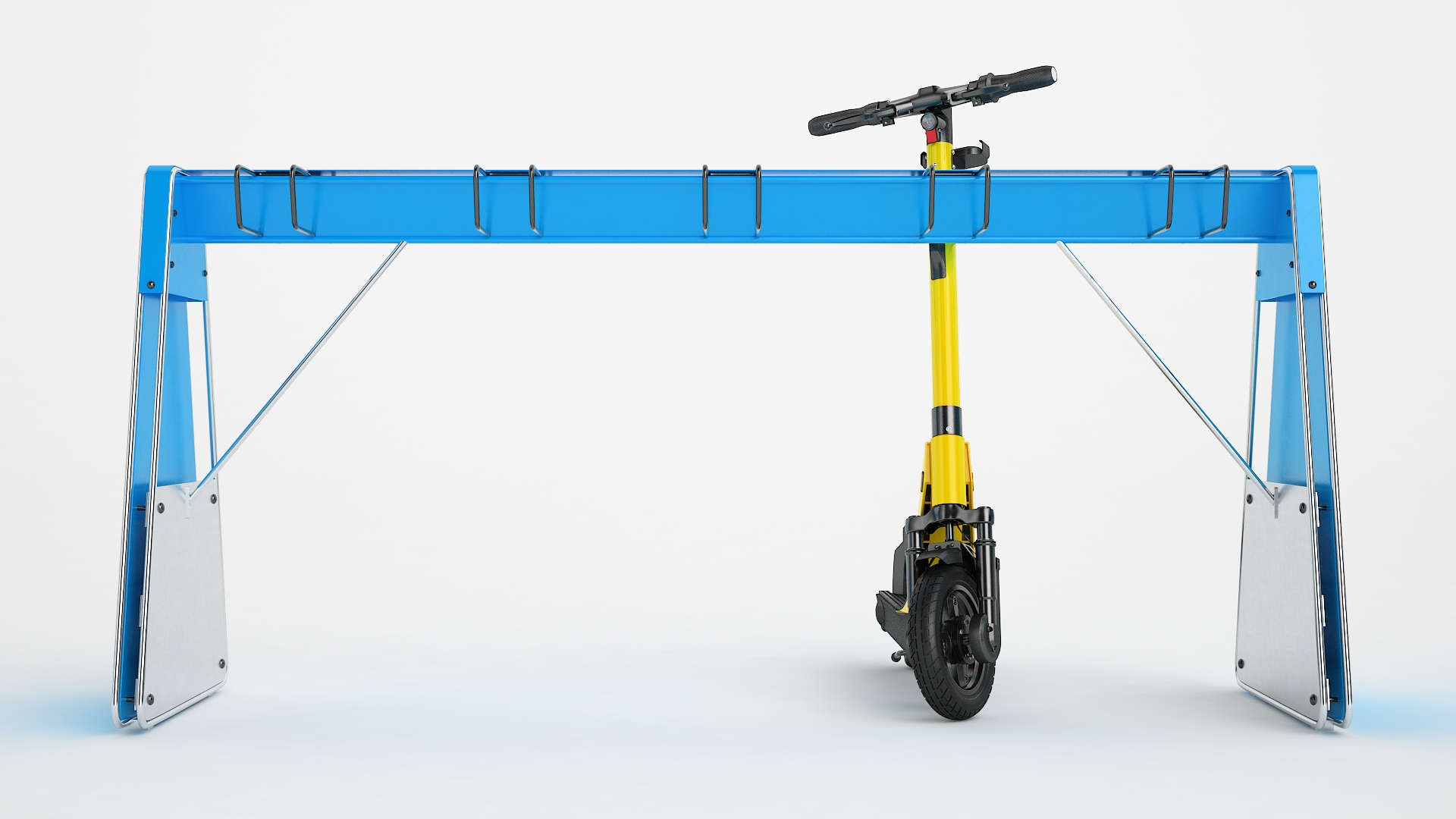 Scooter Parking Rack With Electric Scooter 05 3D Model - TurboSquid 2028167