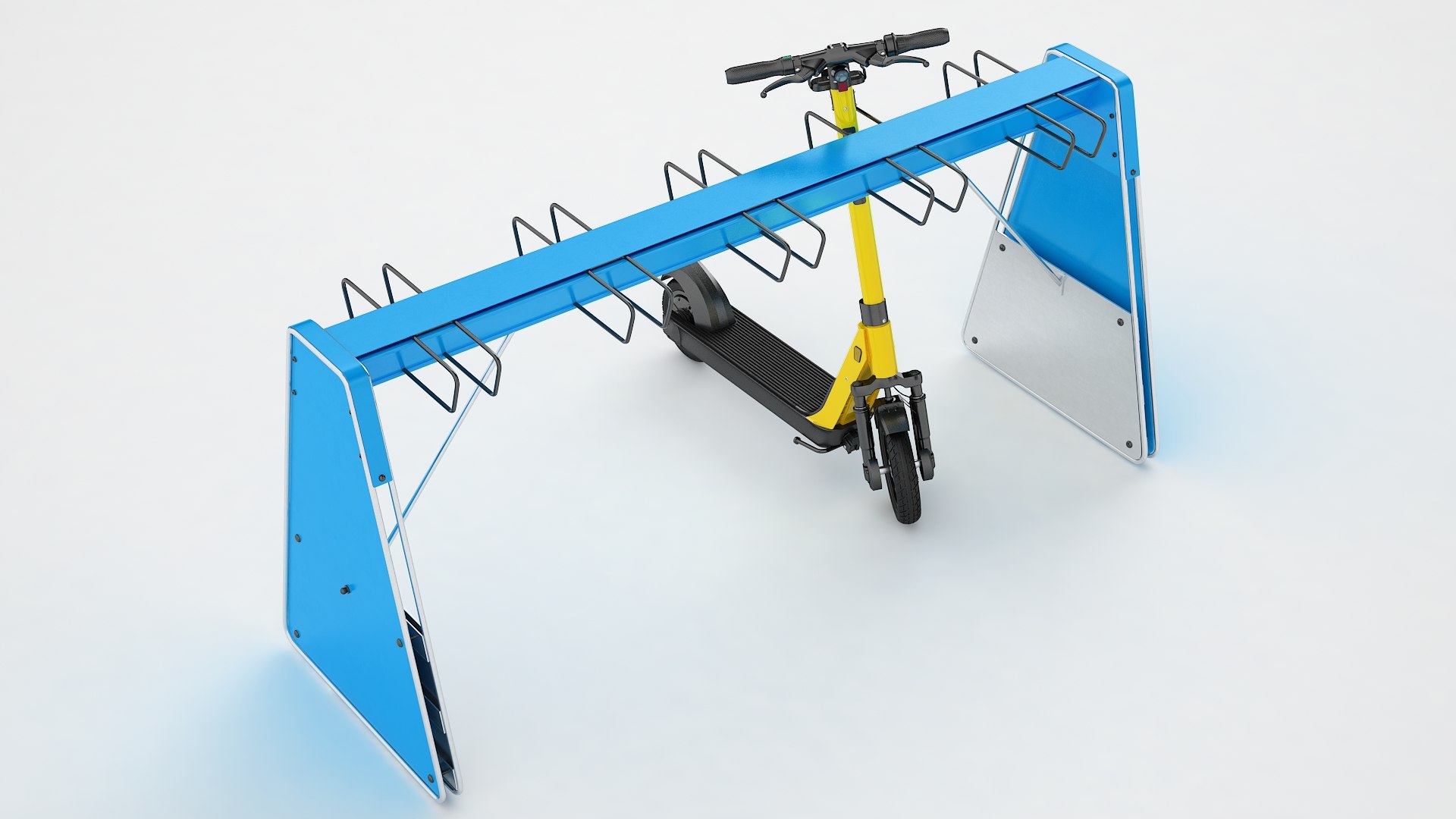 Scooter Parking Rack With Electric Scooter 05 3D Model - TurboSquid 2028167