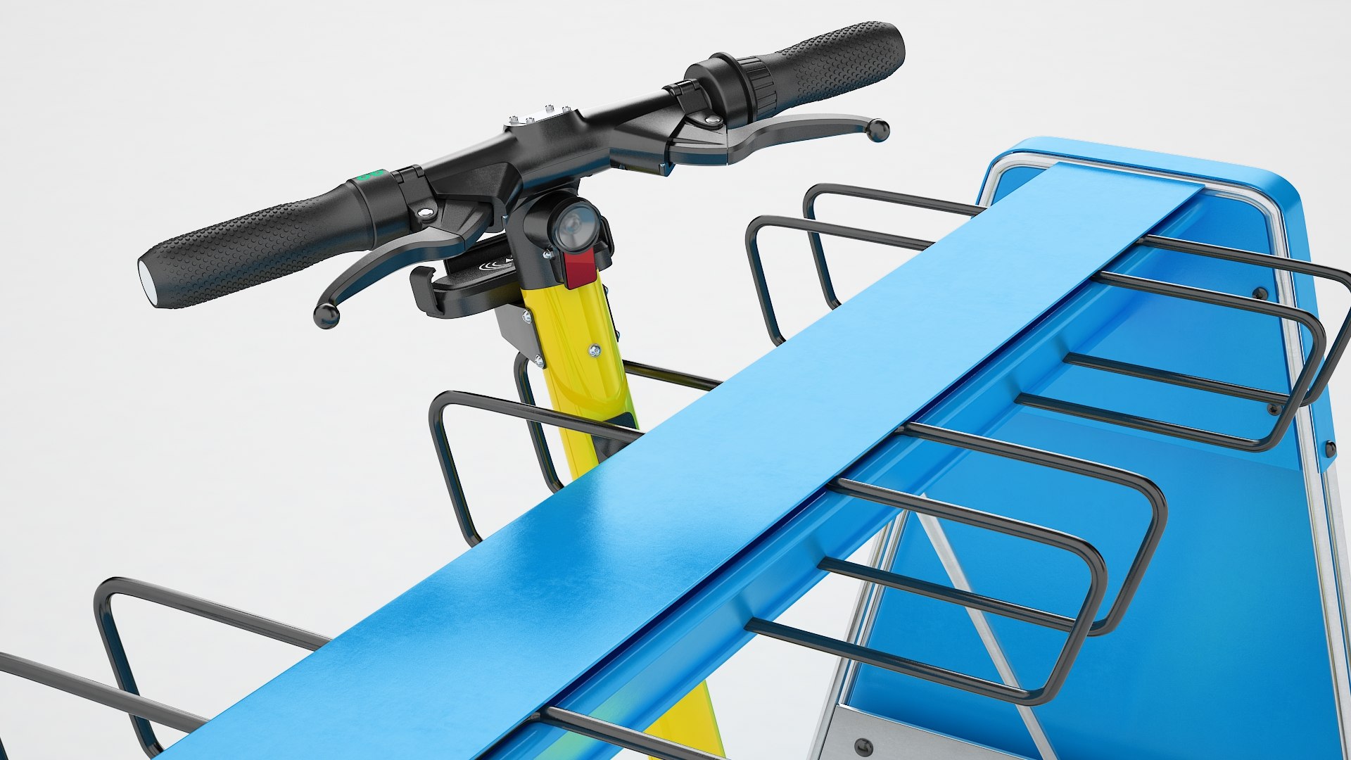 Scooter Parking Rack With Electric Scooter 05 3D Model - TurboSquid 2028167