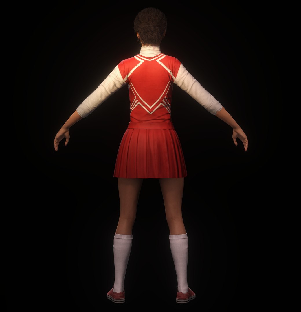 3D Cheerleader PBR Game Ready - TurboSquid 2093217