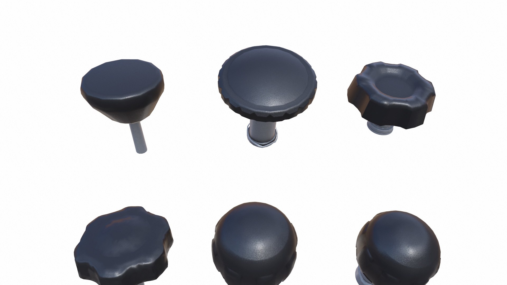 Industrial 12 Knobs Set 3D Model - TurboSquid 2379442