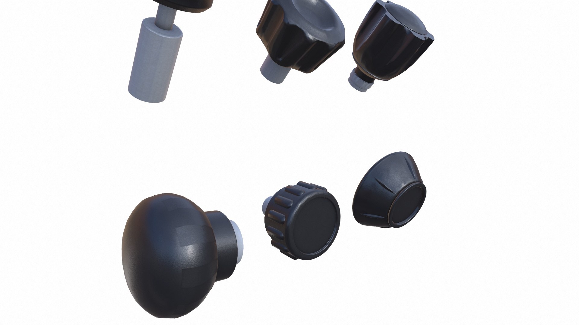 Industrial 12 Knobs Set 3D Model - TurboSquid 2379442