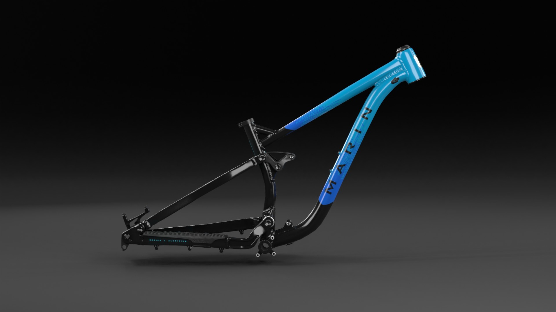 3D Model MTB Frame Blue - TurboSquid 2150943