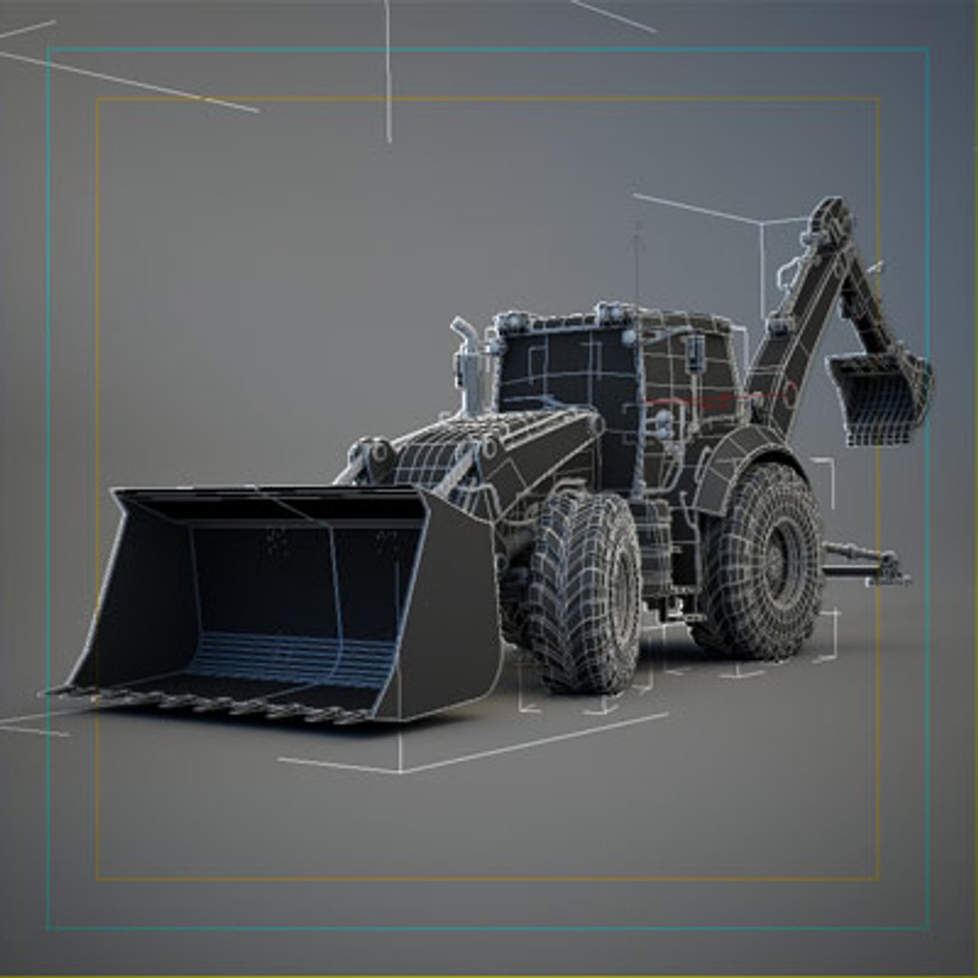 Backhoe Loader 3d Model