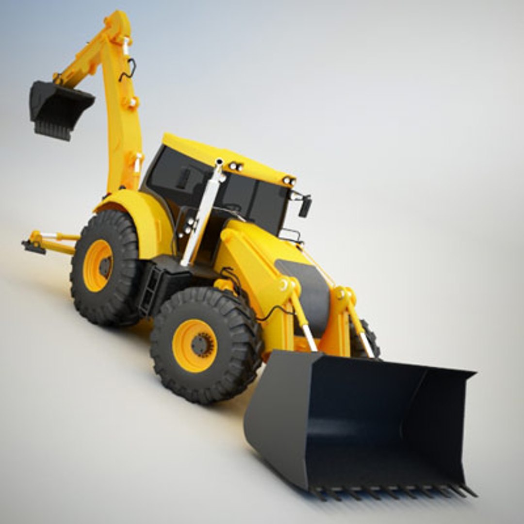 Backhoe Loader 3d Model