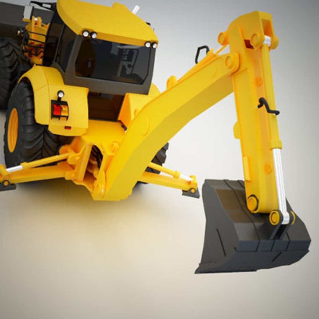 Backhoe Loader 3d Model