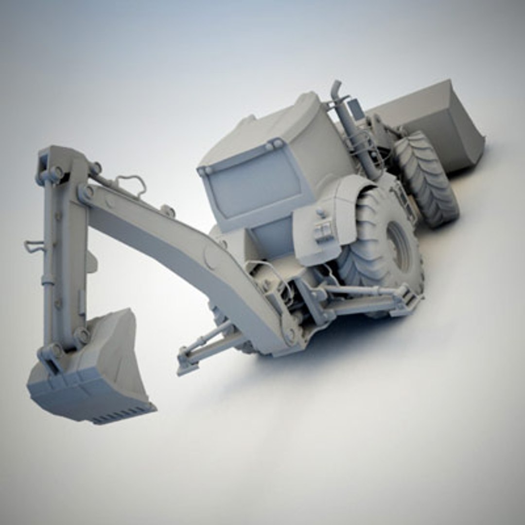 Backhoe Loader 3d Model