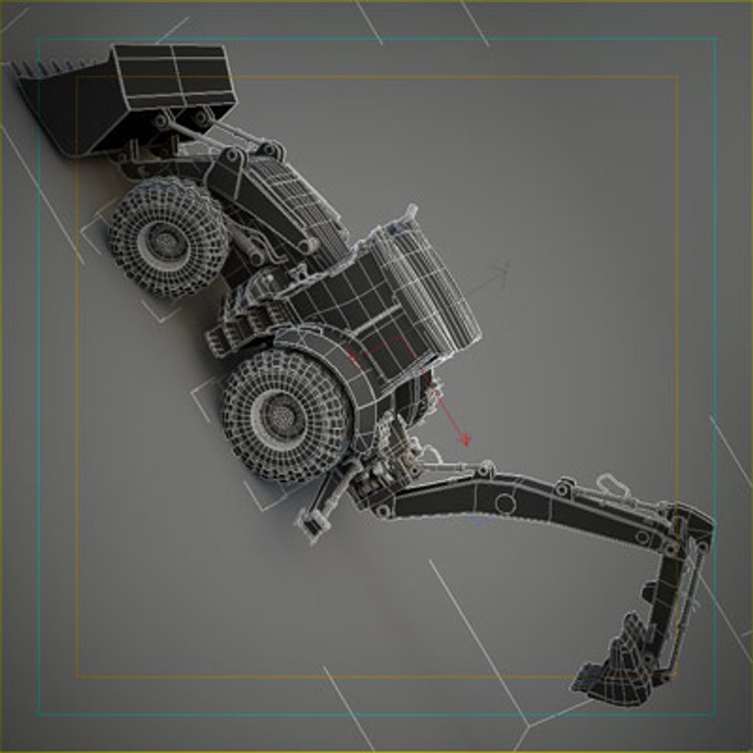 Backhoe Loader 3d Model