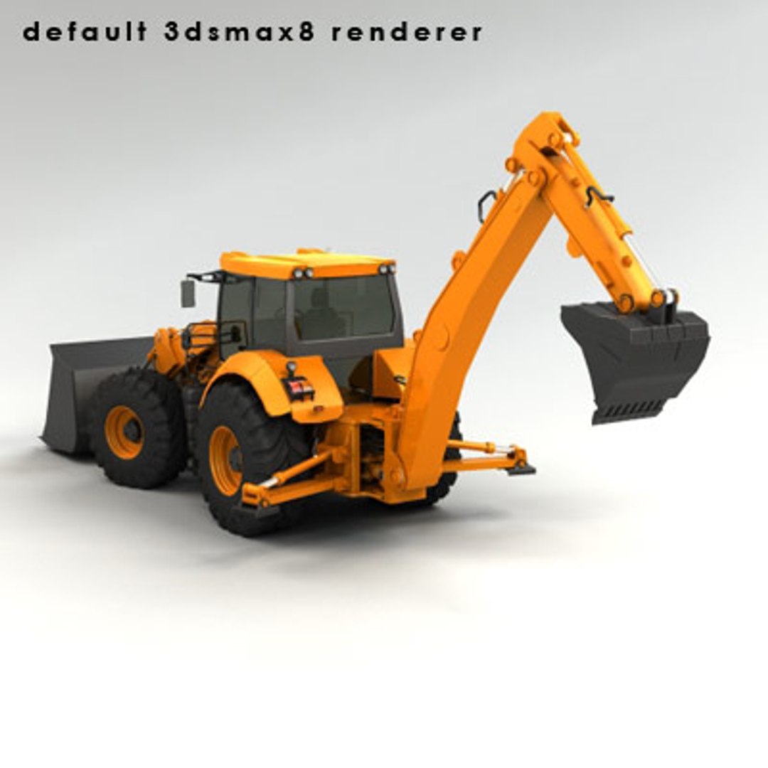 Backhoe Loader 3d Model