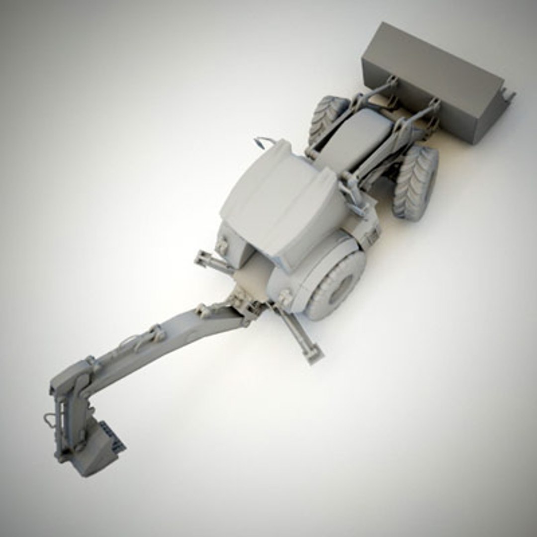 Backhoe Loader 3d Model