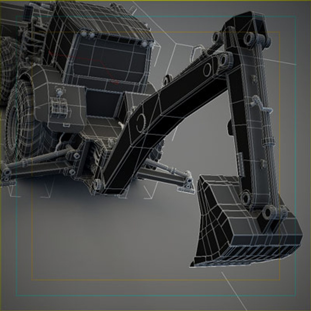 Backhoe Loader 3d Model