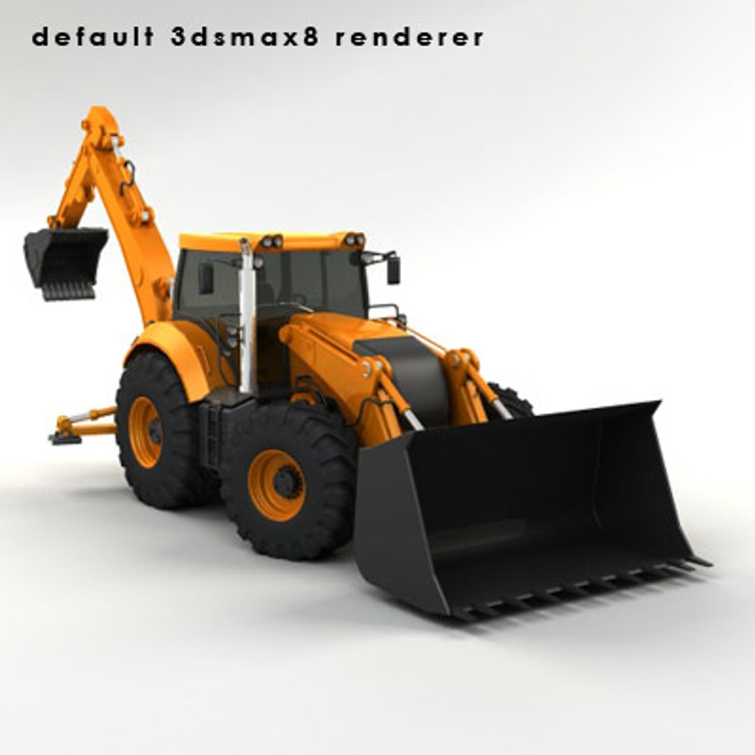 Backhoe Loader 3d Model