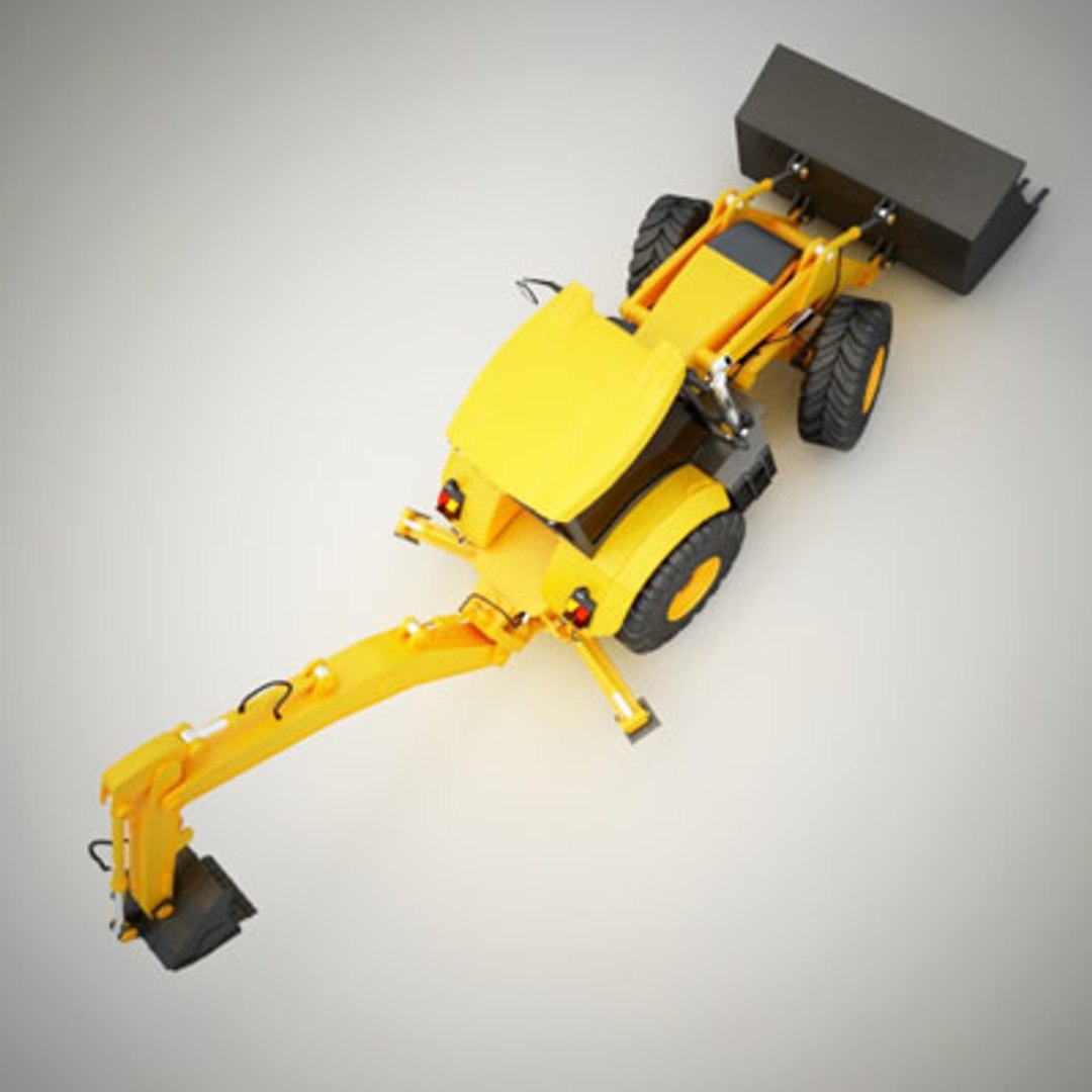 Backhoe Loader 3d Model