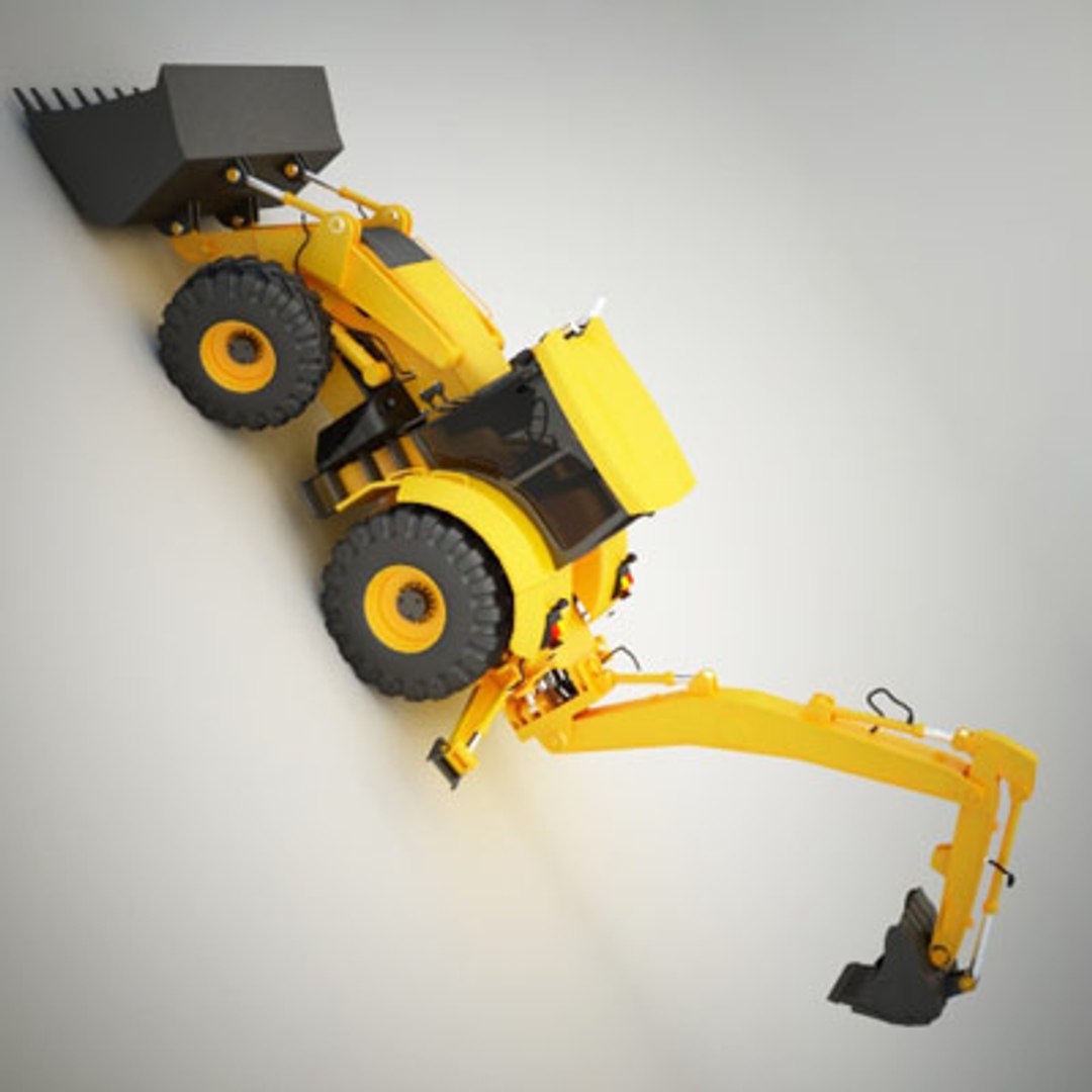 Backhoe Loader 3d Model