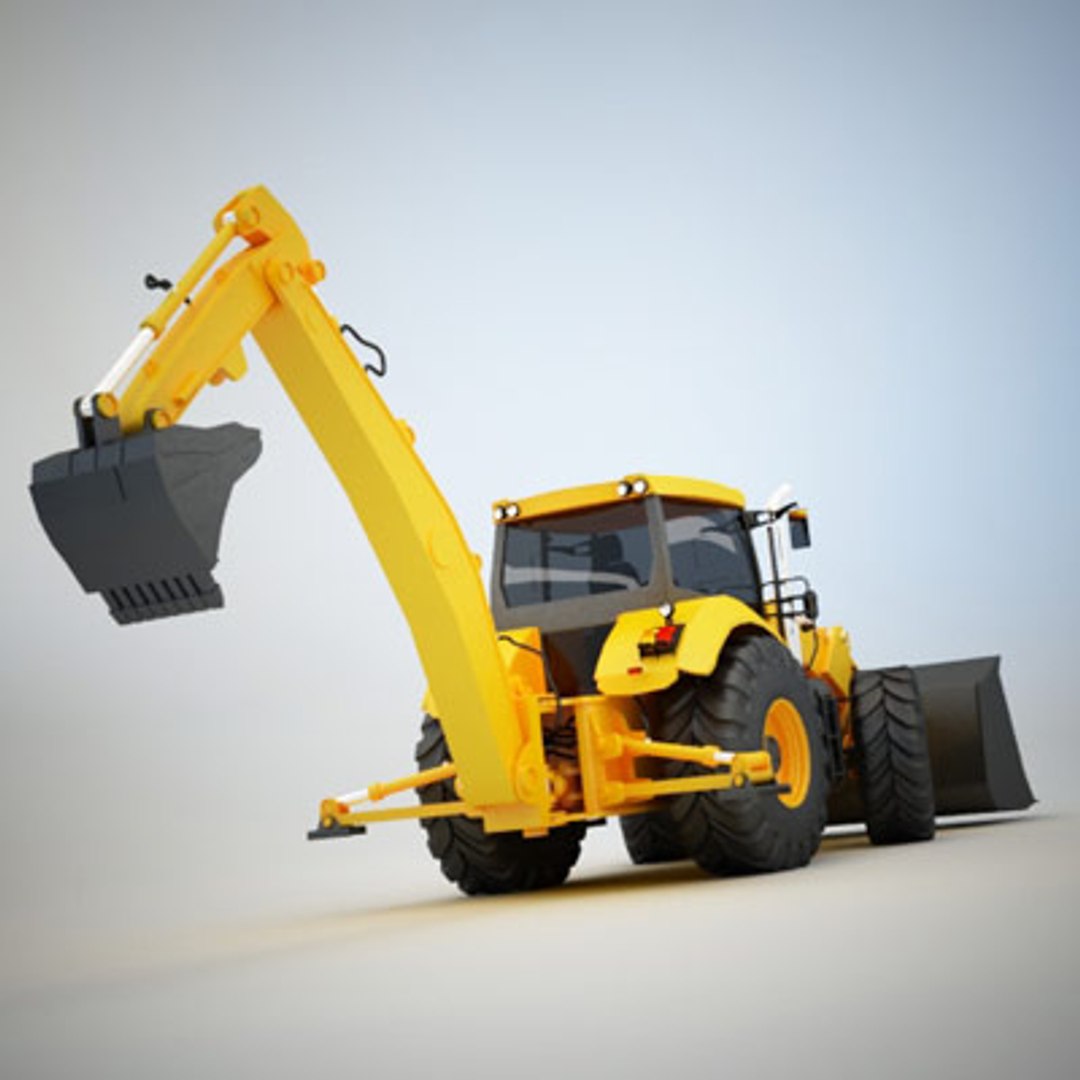 Backhoe Loader 3d Model
