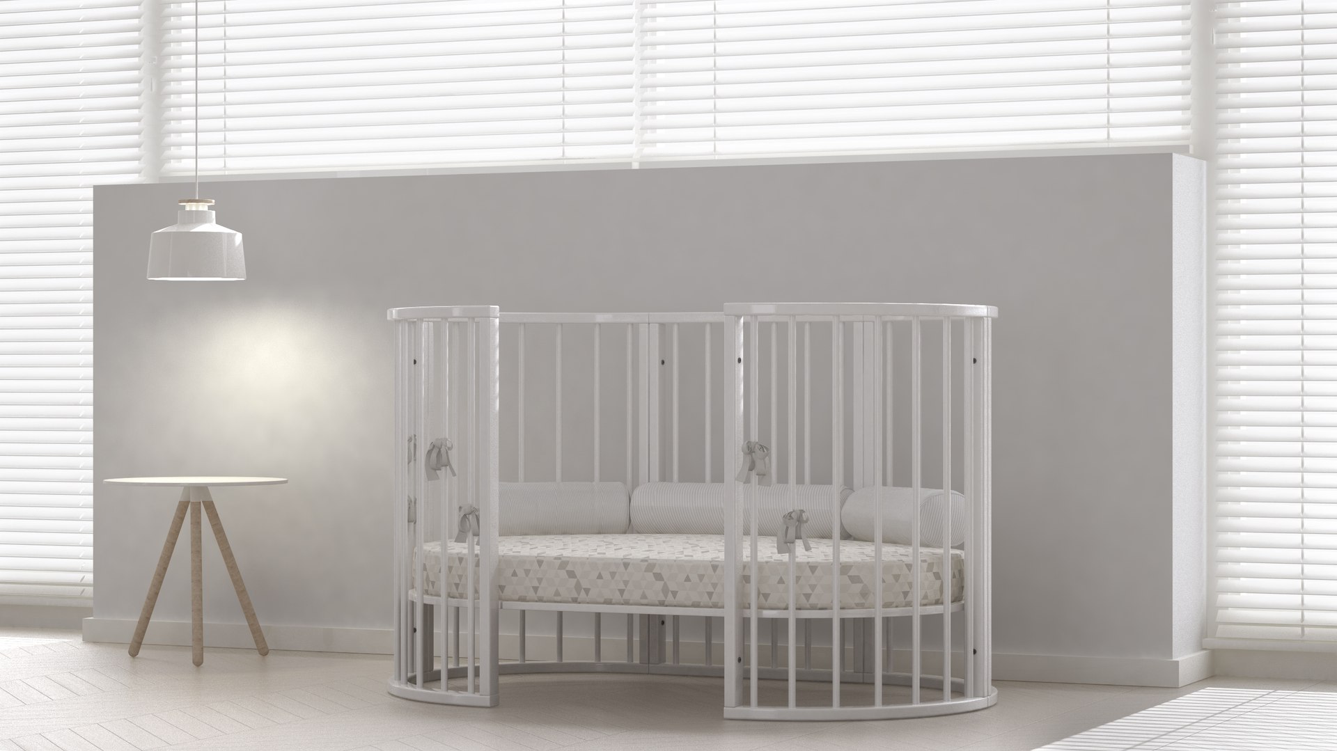 3d model stokke crib white version