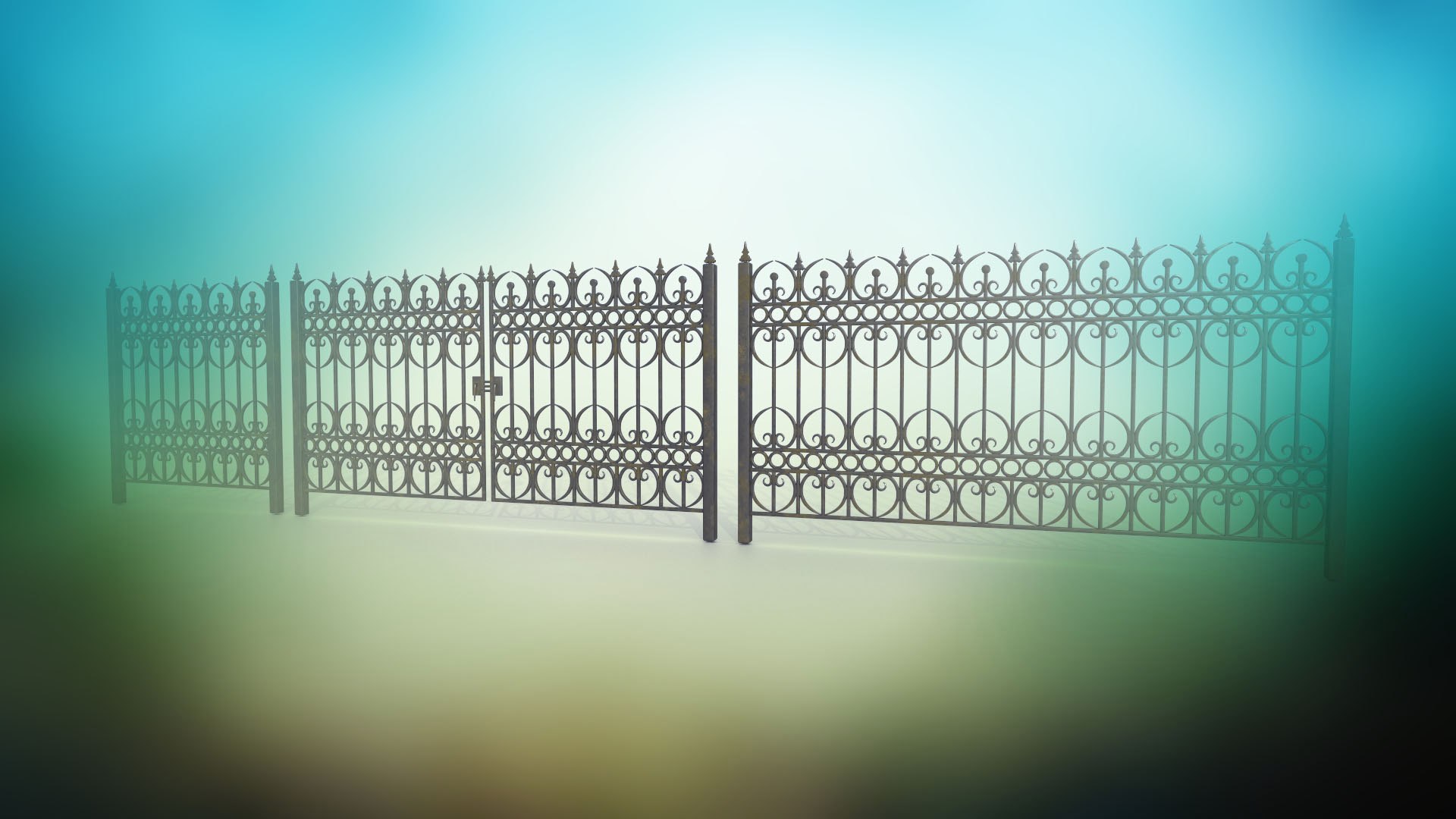 Gate And Fence Metal Art JPEG PNG 2 Texture Packs Low-poly 3D Model 3D ...