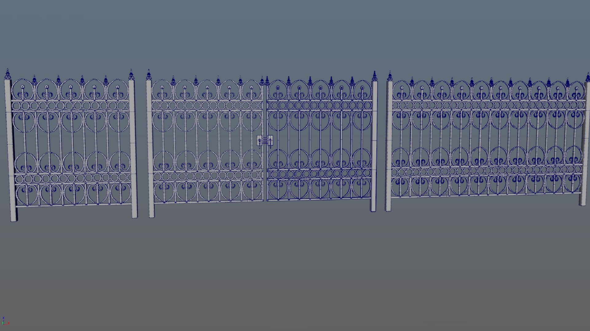 Gate And Fence Metal Art JPEG PNG 2 Texture Packs Low-poly 3D Model 3D ...