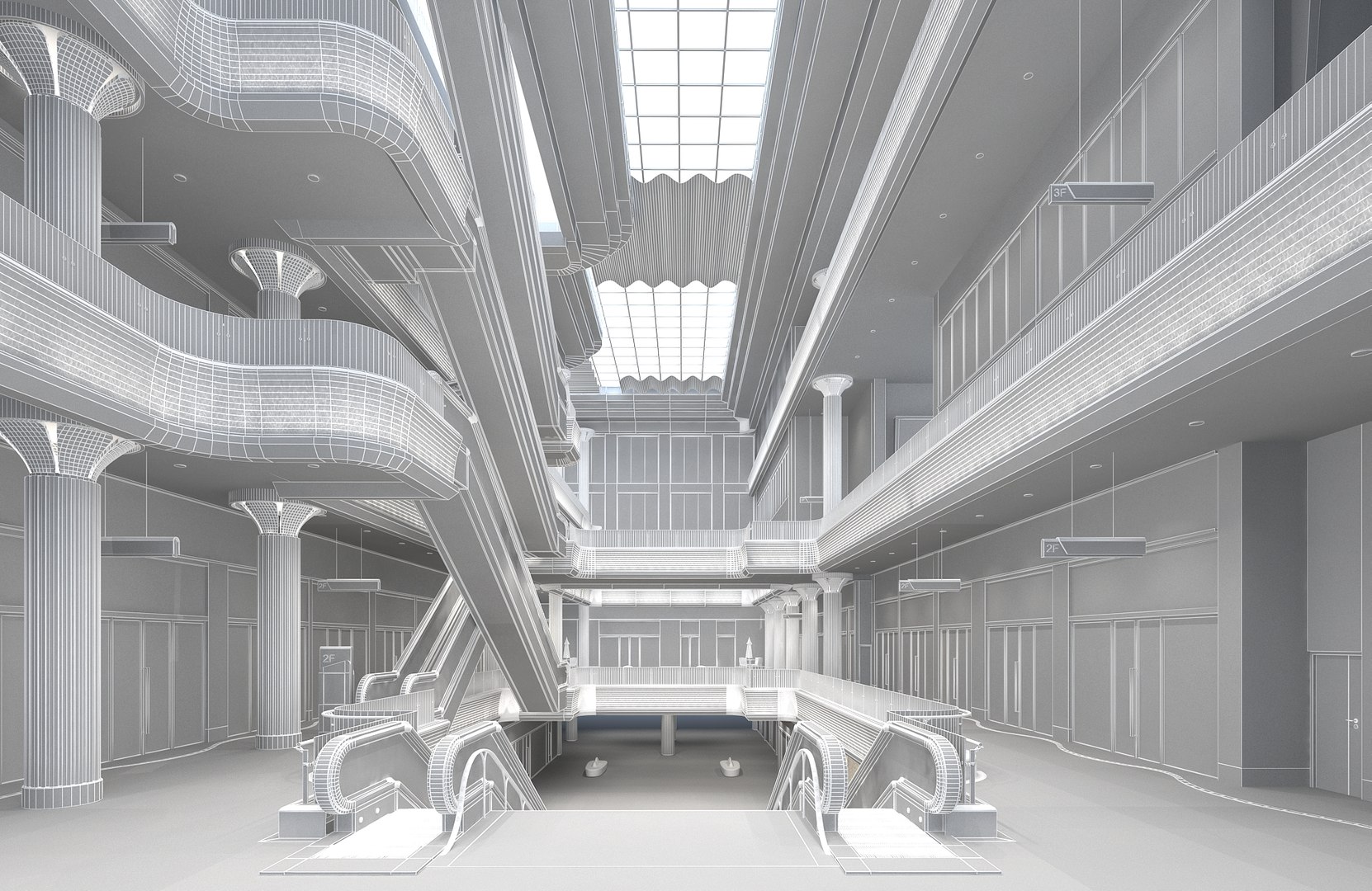 Shopping Mall Interior 01 3D Model - TurboSquid 2281174