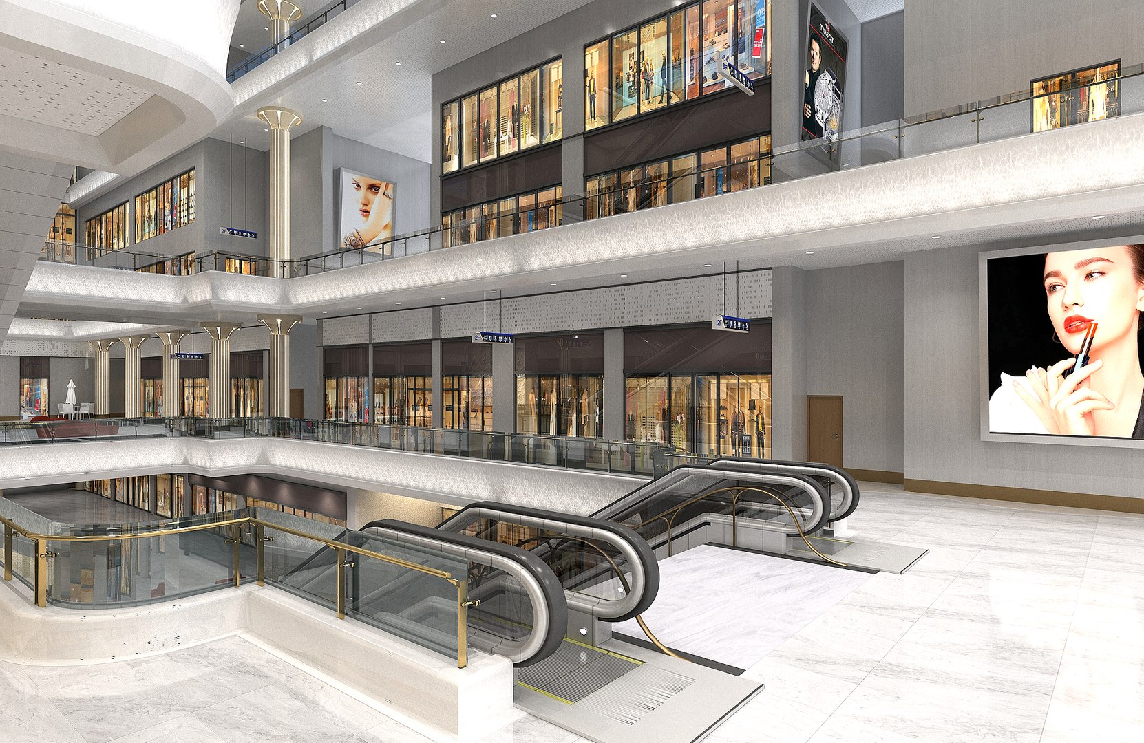 Shopping Mall Interior 01 3D Model - TurboSquid 2281174